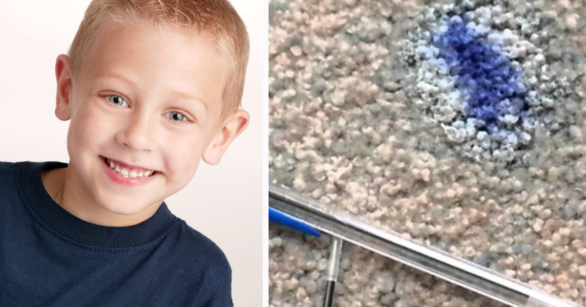 6-åringens bläckfläck på mattan fick ny betydelse efter hans död
