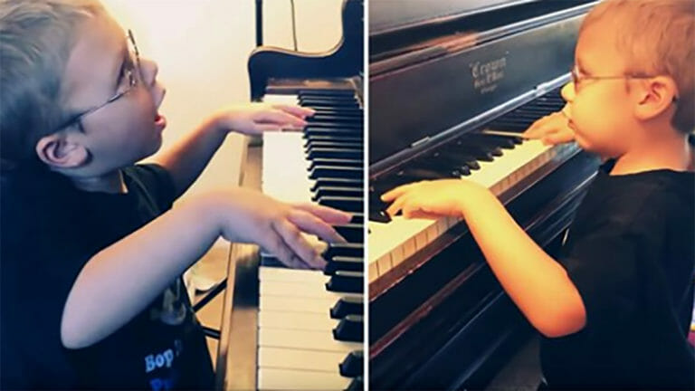 Blind 6-year-old boy plays 'Bohemian Rhapsody' on the piano and it goes ...