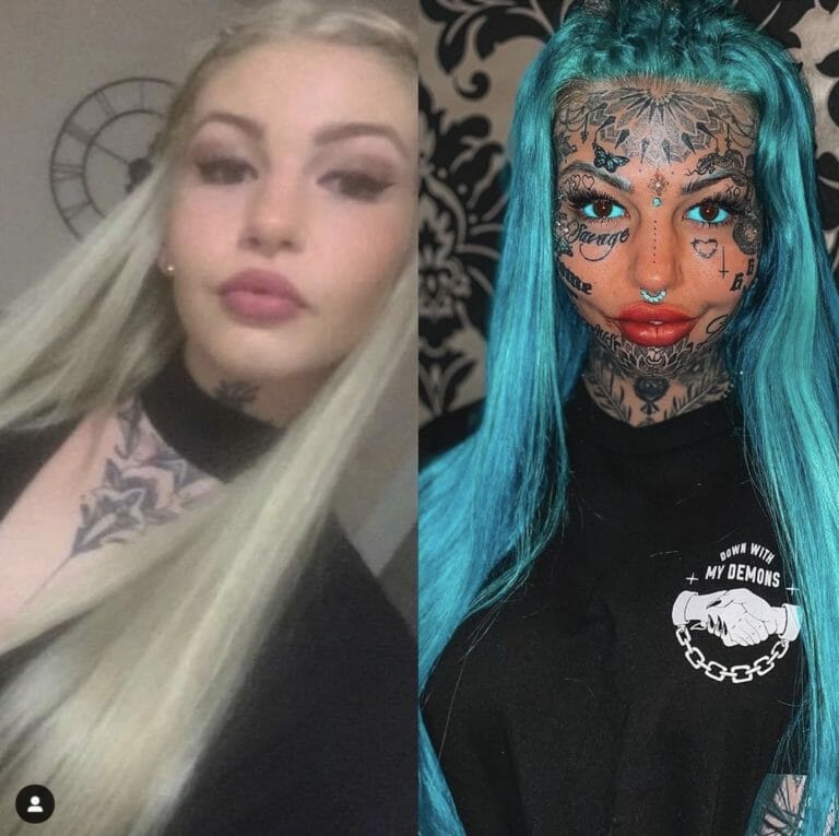 Amber Luke: How she looked before all tattoos and ink